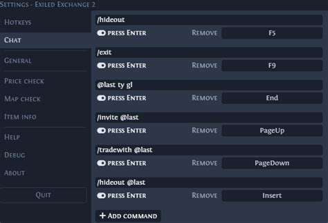 Chat Commands Exiled Exchange 2