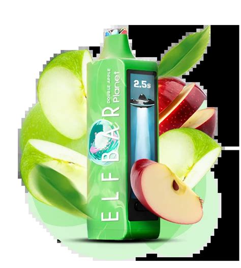 Одноразовий Pod Elf Bar Planet 25000 800 Mah Double Apple 5 Подвійне
