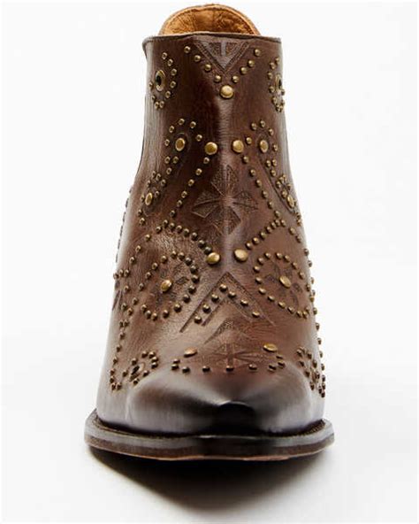 Shyanne Womens Ditza Western Booties Snip Toe Brown