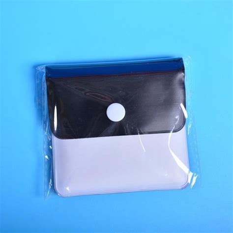 CENDRIER Black White Cendrier Portable En PVC Blanc Et Noir Pochette