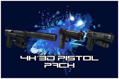 Fps Guns 4k Pistol Pack 3d Guns Unity Asset Store