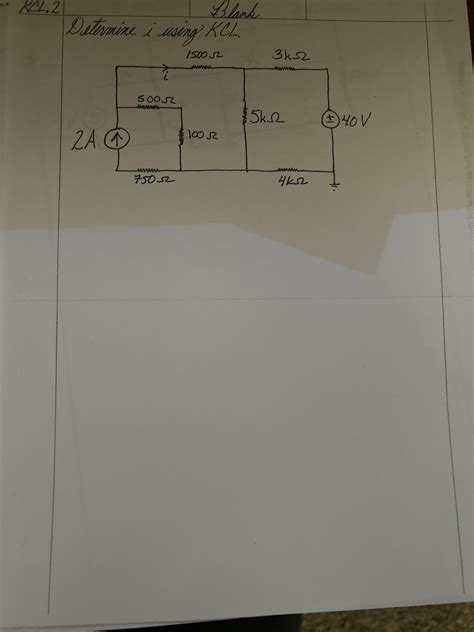 Solved Determine I Using Kcl