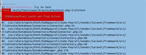 Mysql Pdoexception Could Not Find Driver While Running Codeception