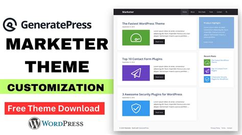 Generatepress Marketer Theme Customization Step By Step Guide Like Pro Youtube