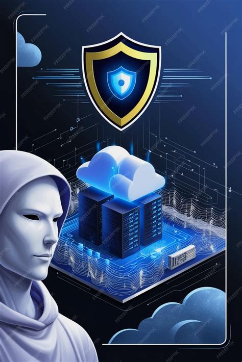 A Digital Illustration Depicting A Cloud Database Security System Of Technology And Cyber A Digital Illustration Depicting A Cloud Database Security System Of Technology And Cyber