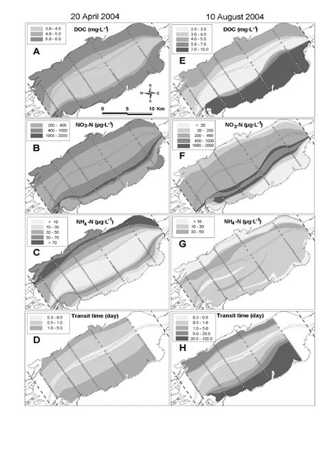 Distribution Spatiale Des Concentrations De Carbone Organique Dissous