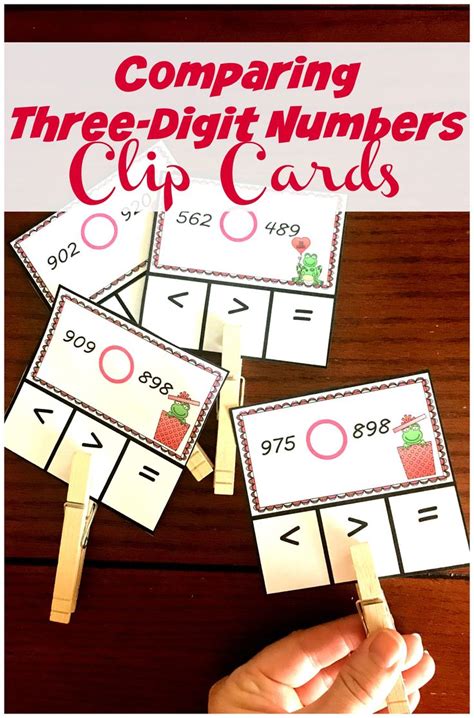 Free Comparing Three Digit Numbers Clip Cards Three Digit Numbers