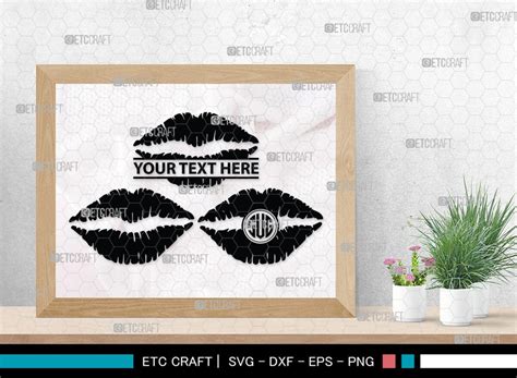 Lips Monogram Lips Silhouette Lips Svg Lip Svg Kissing Lip Svg