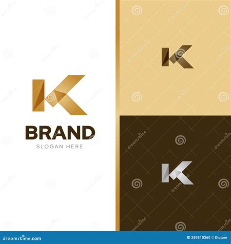 Letter K Simple Shape Logo Design Template Vector Stock Vector