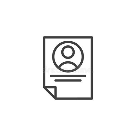 Personal Profile Line Icon Stock Vector Illustration Of Symbol 274263504