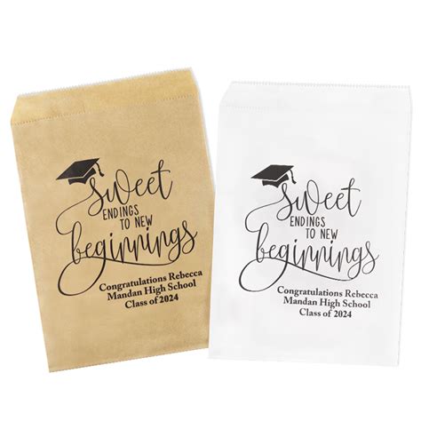Custom Graduation Favor Bags Set Of 20 Class Of 2024 Cookiecandy