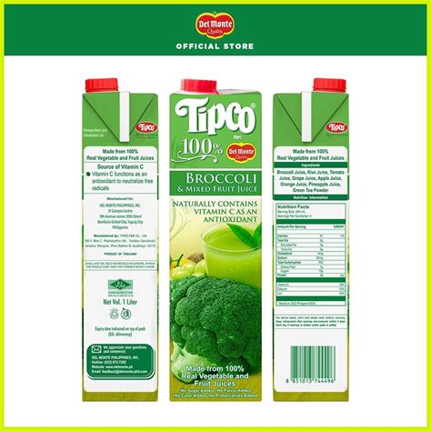 tipco 100 broccoli and mixed fruit juice with powerpack health benefits