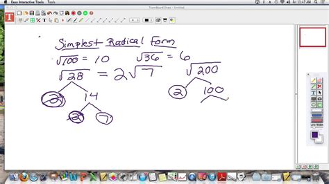 Simplest Radical Form YouTube