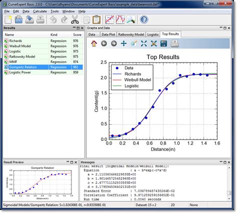 Getting Started CurveExpert Basic Documentation