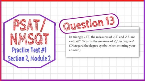 Psat Nmsqt Question 13 From Practice Test 1 Section 2 Module 2 Youtube