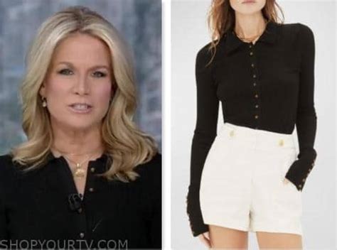 The Story June 2023 Martha Maccallums Black Ribbed Knit Cardigan