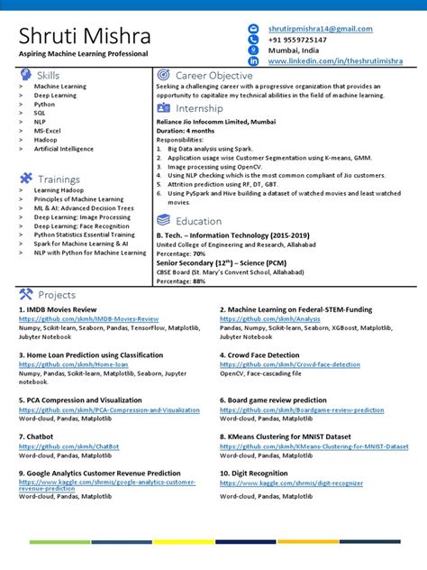 shruti mishra resume 1561126094 pdf machine learning deep learning