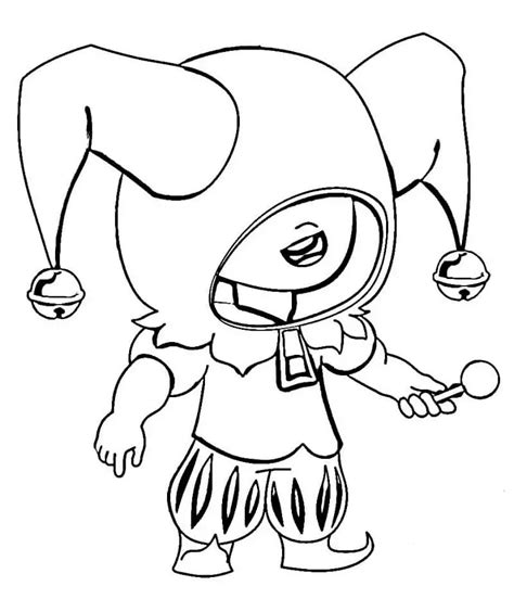 Leon Brawl Stars Coloring Page