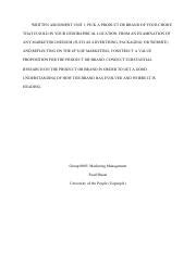 WRITTEN ASIGNMENT UNIT 1Marketing Management Pdf WRITTEN ASIGNMENT