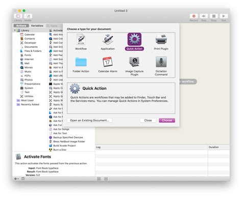 create your own services menu items for files on macos using automator
