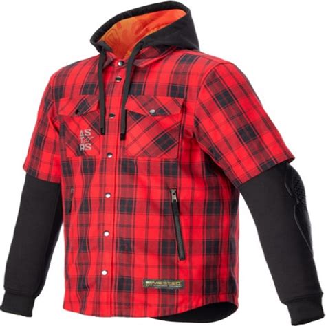 Alpinestars Mse Tartan Mens Protective Jacket Redblack Md Walmart