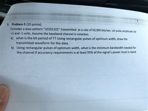 solved 5 problem 5 20 points consider a data pattern