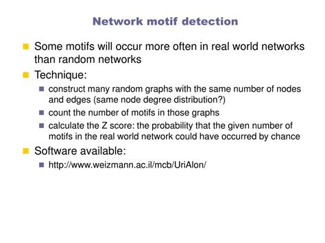 Ppt Si 614 Network Subgraphs Motifs Biological Networks Powerpoint Presentation Id4772946