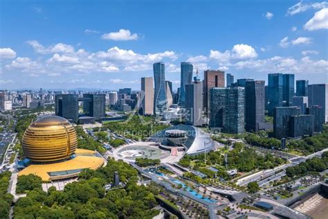 浙江杭州：钱江新城cbd风光 人民图片网
