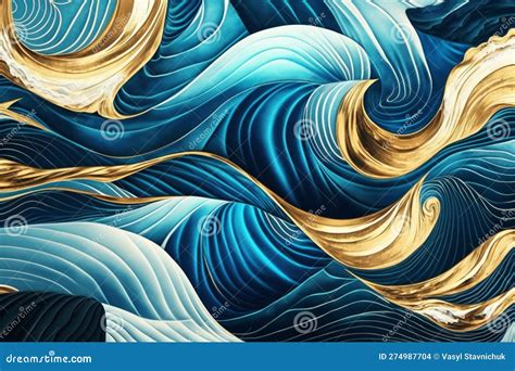 Blue Yellow Abstract Wave Wallpaper Background Shine Organic Texture Pattern Background In The