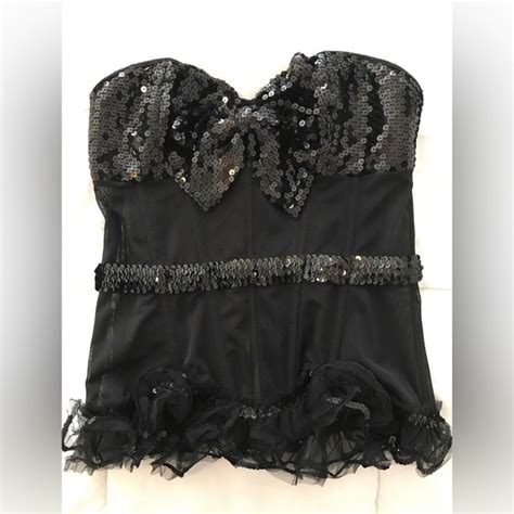 Coquette Intimates And Sleepwear Host Pick Black Sequin Bow Coquette