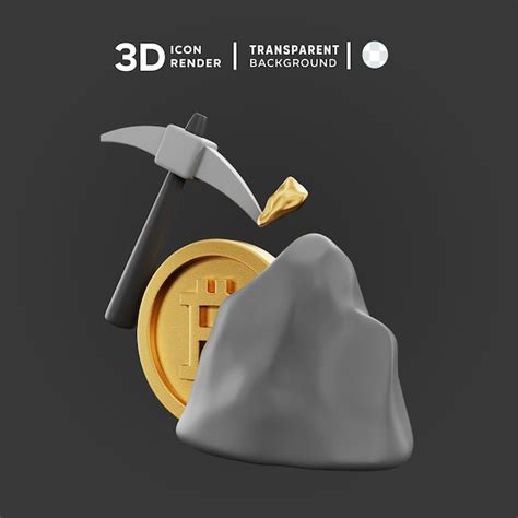 Premium Psd Mining Bitcoin 3d Illustration Rendering 3d Icon Colored