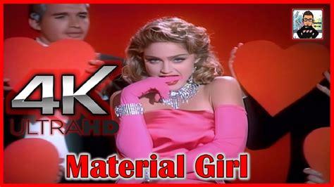 Madonna Material Girl Official Video 4k Remastered Youtube