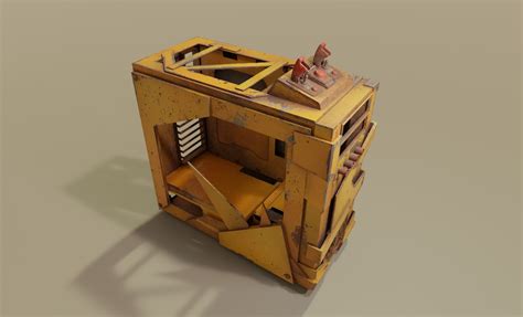 3d model custom pc case computer modding apocalypse rust vr ar low