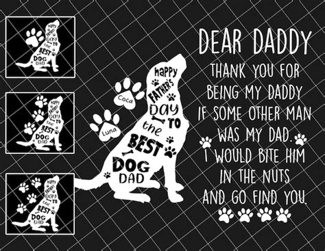 Dear Dad Thank You For Being My Daddy Png Happy Fathers Etsy