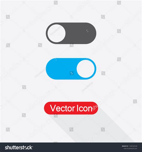 Toggle Switch Icon On Off Position Stock Vector Royalty Free 1149720149 Shutterstock