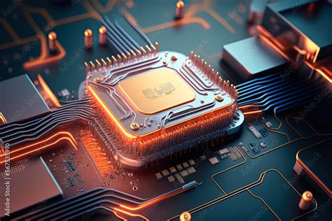 Circuit Board Technology Background Central Computer Processors Cpu Concept Motherboard