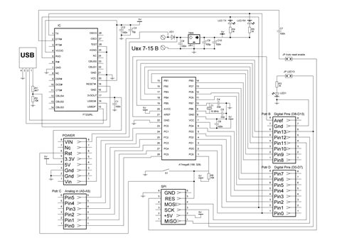 Принципиальная схема Arduino Uno описание Принципиальная схема Arduino Uno описание