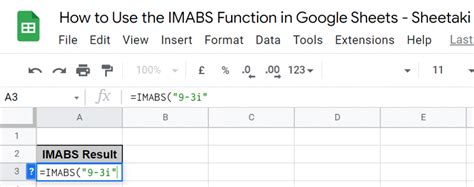 IMABS Function In Google Sheets How To Step By Step Sheetaki