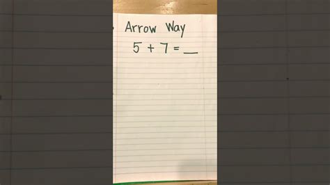 Math Strategy Arrow Way Single Digit Addition Youtube