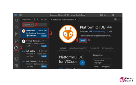Getting Started With Platformio Ide To Program Esp32 Electropeak