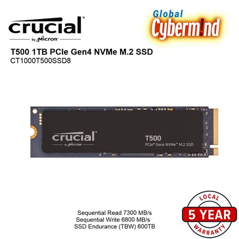 Crucial T Pcie Gen Nvme M Ssd Gb Tb Tb Years Local Warranty Brought To You