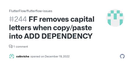 Ff Removes Capital Letters When Copypaste Into Add Dependency · Issue