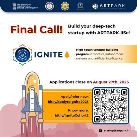 Artpark On Linkedin Finalcall Robotics Autonomoussystems Artificialintelligence