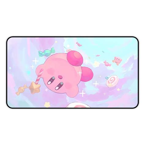 Kirby Star Desk Mat Cute Mouse Pad Large Mouse Pad Kirby Desk Mat