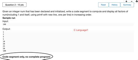 Solved Question 2−10 Pts Given An Integer Num That Has Been