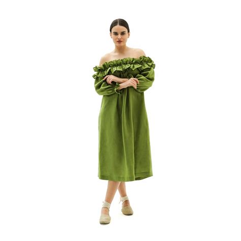 Long Linen Dress Off Shoulder Dress Linen Caftan Dress Plus Size