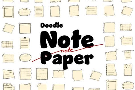 Doodle Note Paper Graphic By Pikgura · Creative Fabrica