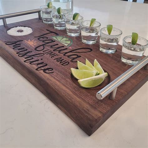 Personalized Tequila Flight Board Tequila T Set Personalized Live