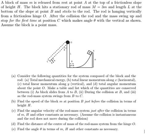 A Block Of Mass M Is Released From Rest At Point A At The Top Of A