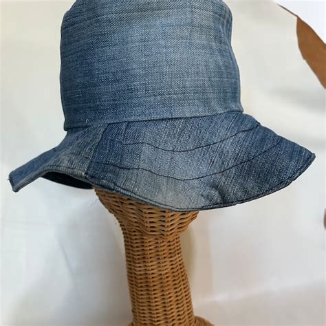 On Sale Vintage Denim Patchwork Bucket Hat 1970s Gem